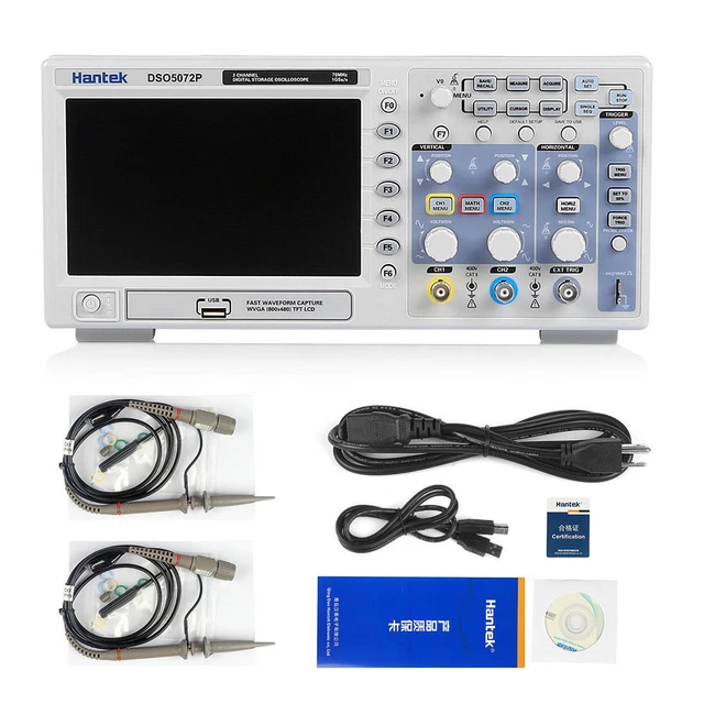 OSCILLOSCOPE HANTEK DSO5072P DSO5102P DSO5202P 70 MHz 100 MHz 200 MHz ...