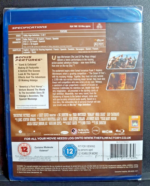 NEW & SEALED Hidalgo (Blu-ray, 2008) Virgo Mortensen £16.99 - PicClick UK