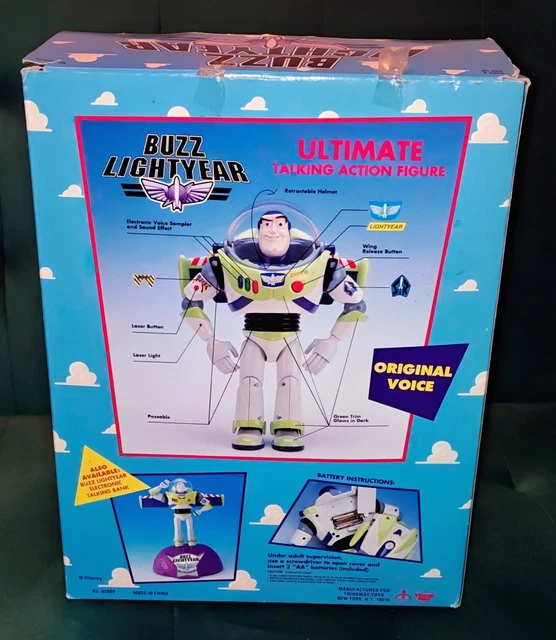 TOY STORY BUZZ Lightyear Ultimate Talking Action Figure Disney Vintage ...