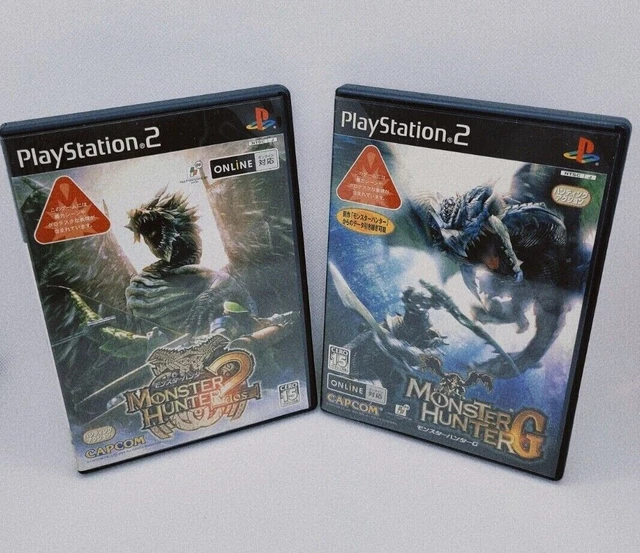 LOT 2 MONSTER Hunter 2 DOS & G set PS2 Playstation 2 From Japan CAPCOM ...