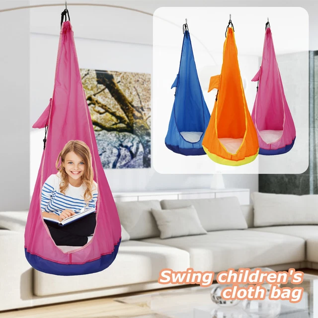 CHILDREN KIDS POD Swing Chair Tent Indoor Outdoor Garden Hanging Seat ...