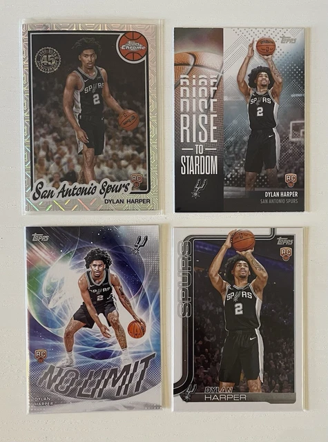 TOPPS 2025/26 NBA 4 Cards Dylan Harper RC Mojo + No limit + Rise To ...