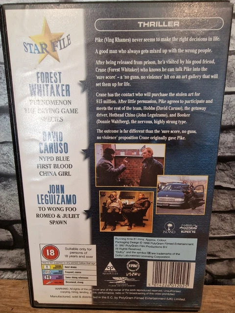 BODY COUNT (VHS) 1998 Grande Boîte David Caruso, Forest Whitaker, Ving ...