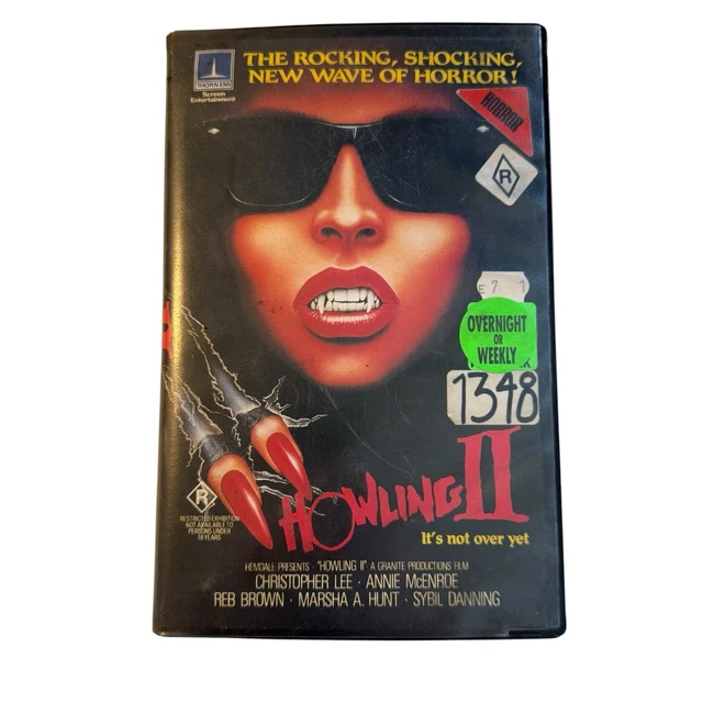 HOWLING 2 VHS tape R Rated Horror Christopher Lee Thorn EMI $29.95 ...