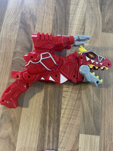 POWER RANGERS DINO Charge Dx Red Morpher Blaster Gun with 3 Chargers £ ...