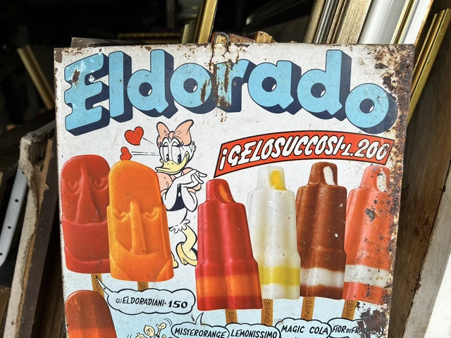 CARTELLO GELATI ELDORADO Walt Disney productions EUR 250,00 - PicClick IT