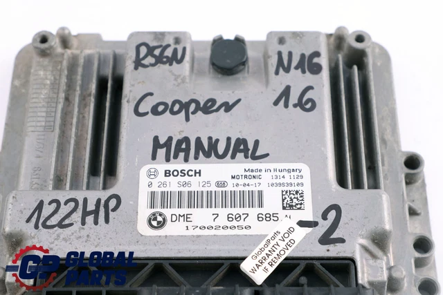 MINI COOPER R56 LCI N16 1.6 Petrol Engine ECU Kit DME 7607685 + CAS 3 ...