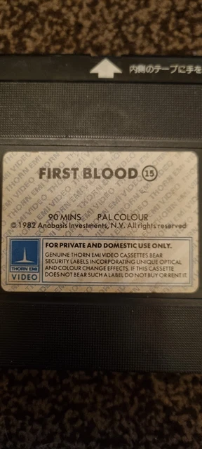 FIRST EDITION FIRST BLOOD VHS 1982 £20.00 - PicClick UK