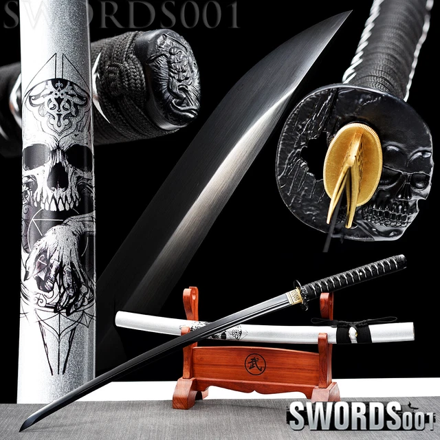 CARBON STEEL JAPANESE samurai Sword warrior Katana cool Black blade ...
