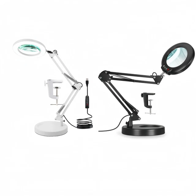 10X DESK TABLE Top Magnifying Glass Beauty Nail Salon Tattoo Magnifier ...