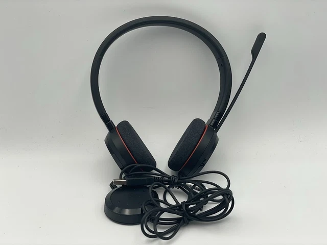 JABRA EVOLVE 20 Wired Headset (2025 Edition) - Dual-Ear Wired Headset ...