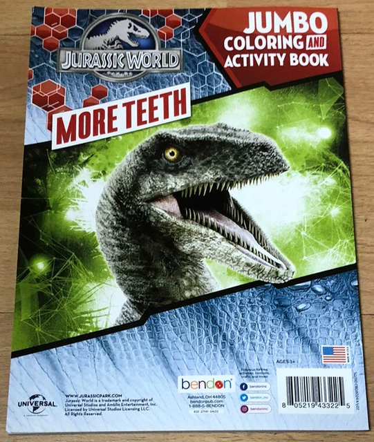 BENDON JURASSIC WORLD Coloring & Activity Prehistoric Dinosaurs Book £ ...