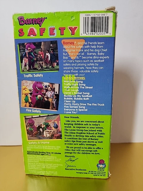 BARNEY - BARNEY Safety (VHS, 1995) £4.74 - PicClick UK