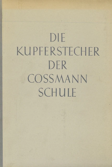 JOSEF REISINGER: DIE Kupferstecher der Cossmannschule (1950) EUR 16,10 ...