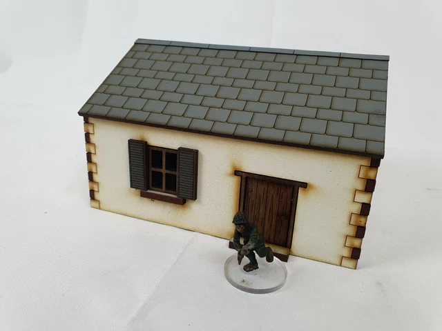 28MM WW2 SMALL House MDF Painted Terrain Building Perfect for Bolt ...