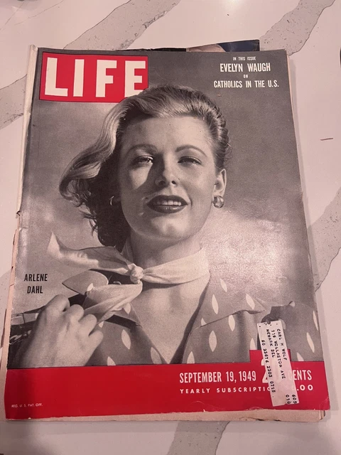 LIFE MAGAZINE SEPTEMBER 19 1949 Arlene Dahl Lucille Ball Back Cover Car ...