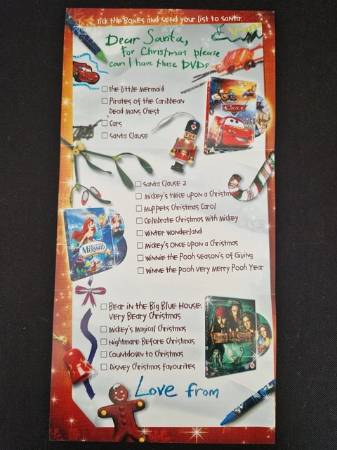 WALT DISNEY CHRISTMAS DVD's - Fold-Out Leaflet/Flyer #W1307 £0.99 ...