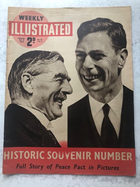 1962 WEEKLY ILLUSTRATED Magazine Chamberlain King Queen Hitler Historic ...
