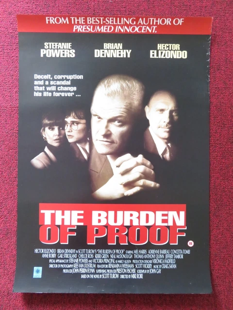THE BURDEN OF Proof Vhs Video Poster Hector Elizondo Brian Dennehy 1992 ...