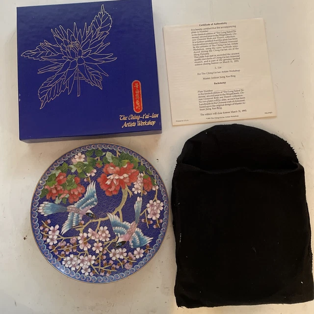 THE CHING-T’AI-LAN Cloisonne Birds - Azure Winged Magpie Collector ...