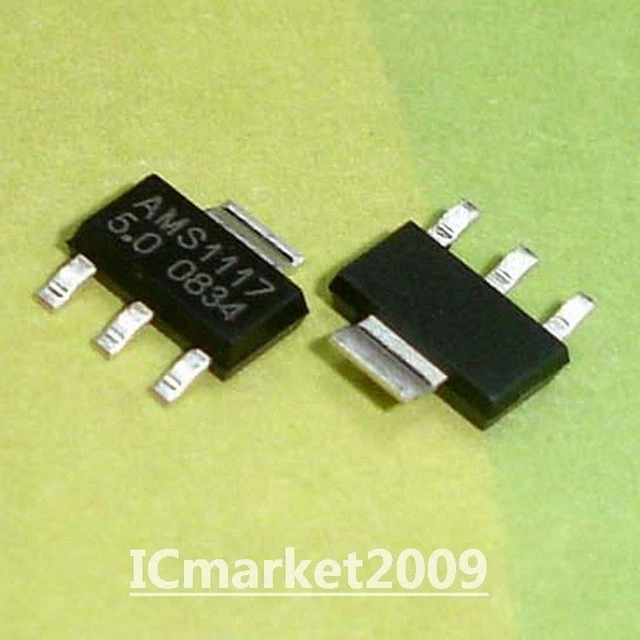 50 PCS AMS1117-5.0 SOT-223 LM1117-5.0 1117 5V 1A Low Dropout Voltage Regulator # EUR 6,76 ...