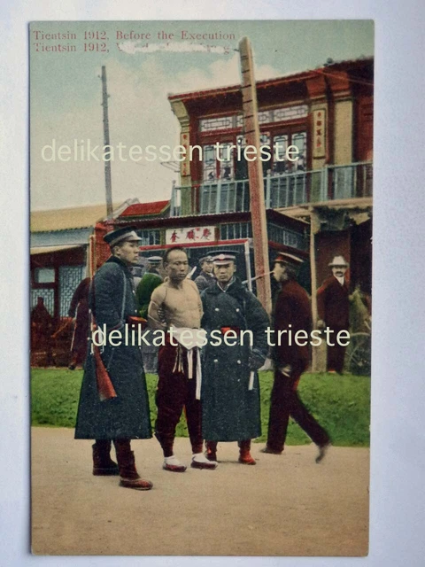 CHINA CINA TIENTSIN 1912 Before Execution Tianjin prisoner old postcard 160 EUR 29,99 - PicClick FR