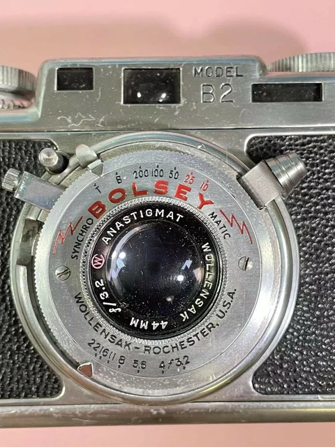 VINTAGE BOLSEY MODEL B2 44mm 1950's Camera Wollensak-Rochester U.S.A ...