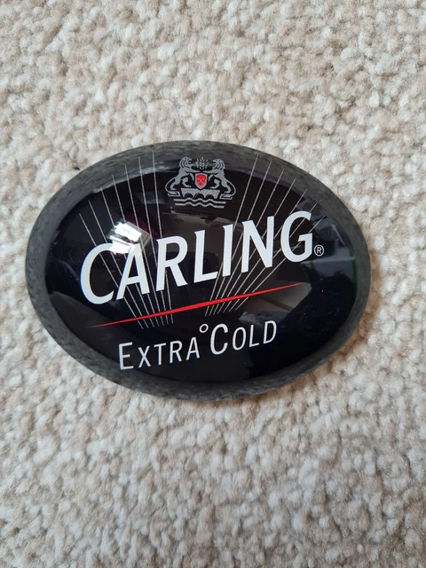 NEW CARLING EXTRA cold Beer Pump Font Oval Fisheye Badge , Mancave ...