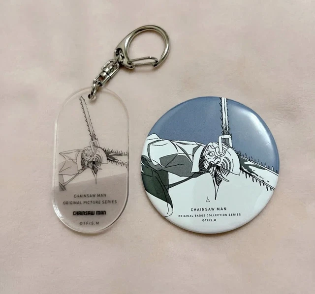 CHAINSAW MAN X Parco 2022 Denji Genga Acrylic Key Ring Tin Badge Devil ...