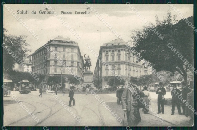 GENOVA CITTÀ PIAZZA Corvetto Tram cartolina QZ5371 EUR 15,00 - PicClick IT