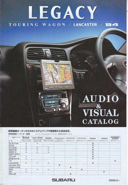 SUBARU LEGACY TOURING Wagon B4 2000 Audio Visual Pamphlet A4 Used QQ7 £ ...