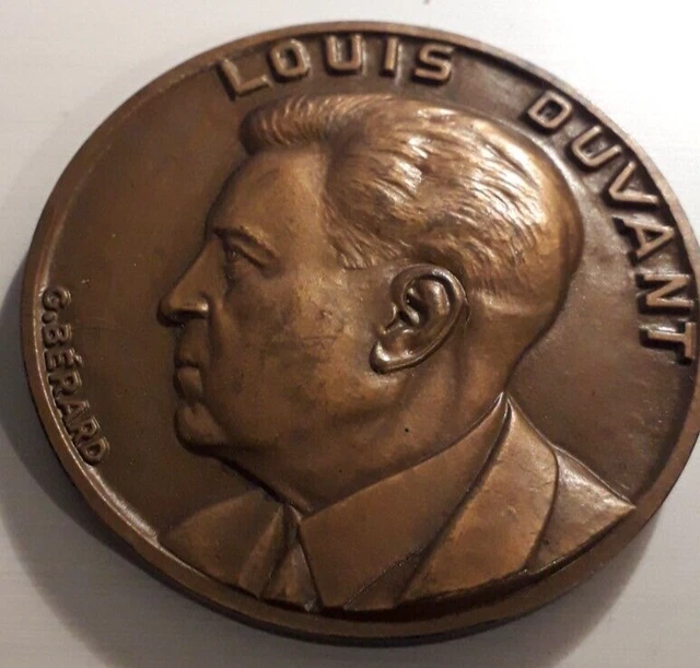 RARE MEDAILLE BRONZE Louis Duvant Industrie Moteur Machine Valenciennes ...
