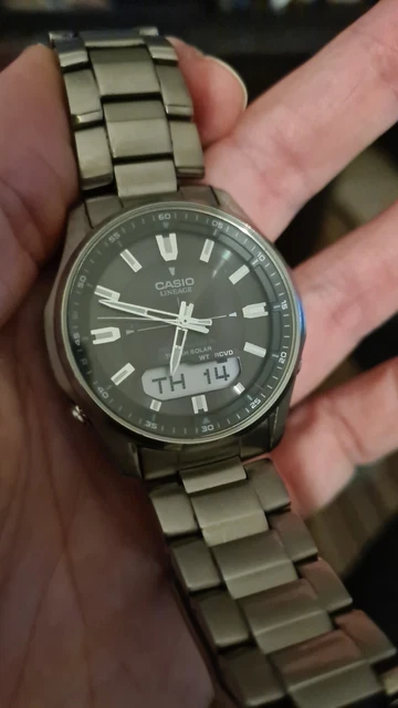 CASIO LINEAGE LCW-M100T Tough Solar Multiband 6 Wave Ceptor Titanium £ ...