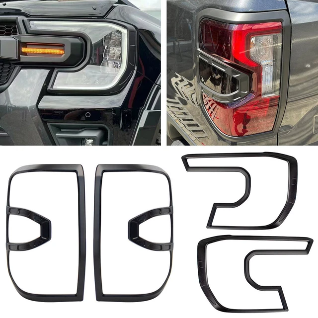 FOR FORD RANGER Wildtrak 2023-2024 T9 Head Tail Light Cover Guards ...