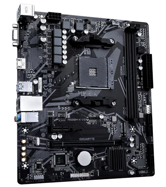 GIGABYTE A520M K V2 Motherboard - Supports AMD Ryzen 5000 Series AM4 CPUs £71.42 - PicClick UK