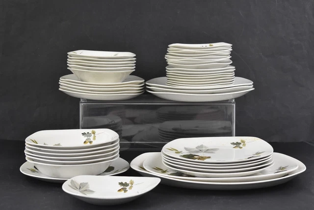 VINTAGE MIDWINTER STYLECRAFT Ceramic Dinner Set x 45 Fashion Shape High ...