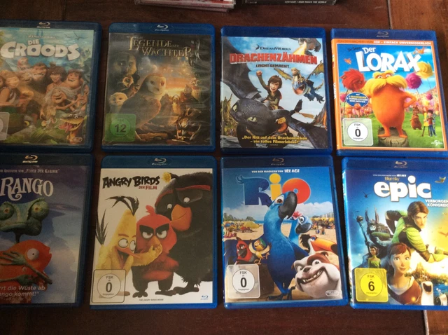 DREAMWORKS BLUE SKY [8 BLU RAY] Rango Croods Rio EPIC Lorax Angry Birds ...