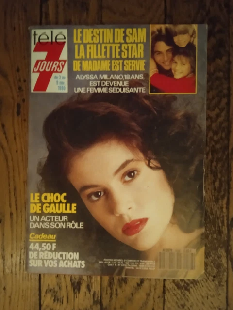MAGAZINE TÉLÉ 7 jours de 1990 - Alyssa Milano EUR 5,00 - PicClick FR