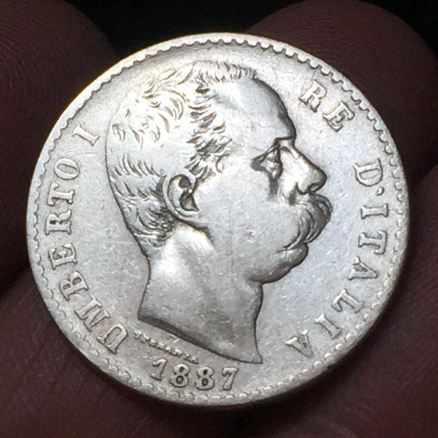 COIN COIN KINGDOM Of Italy King Umberto I° Savoia 2 Lire 1887 Silver £9 ...