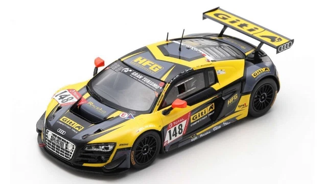 COCHE AUTO ESCALA 1:43 spark Modelo Audi R8 N.148 Winner Sp 8 Class 24H ...