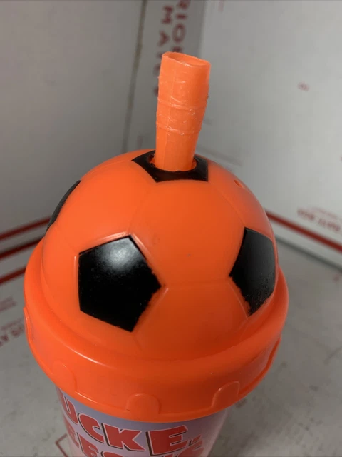 VTG CHUCK E Cheese Soccer Ball Plastic Sipper Cup Travel Tumbler with ...