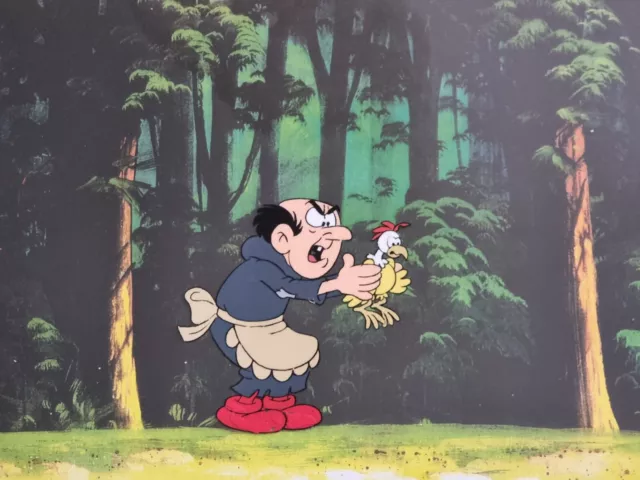 Hanna Barbera Gargamel Original 1980s Tv Smurfs Animation Art