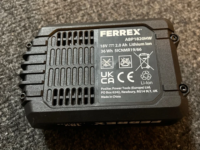 FERREX 18V LI-ION 2.0Ah Cordless Drill Power Tool Battery ABP1820HW New Genuine £39.99 - PicClick UK