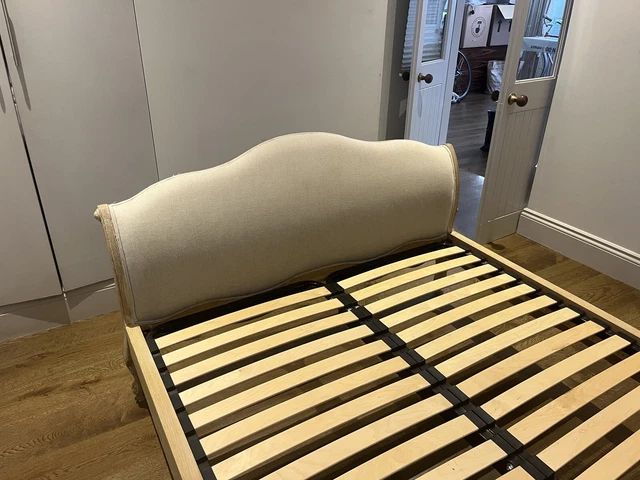 LOAF COCO FRENCH style bed, hand carved oak, gently curved headboard ...