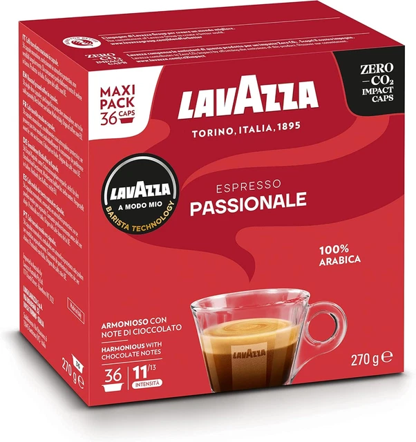 LAVAZZA A MODO Mio Passionale Coffee Pods Espresso, 100% Arabica, 36 ...