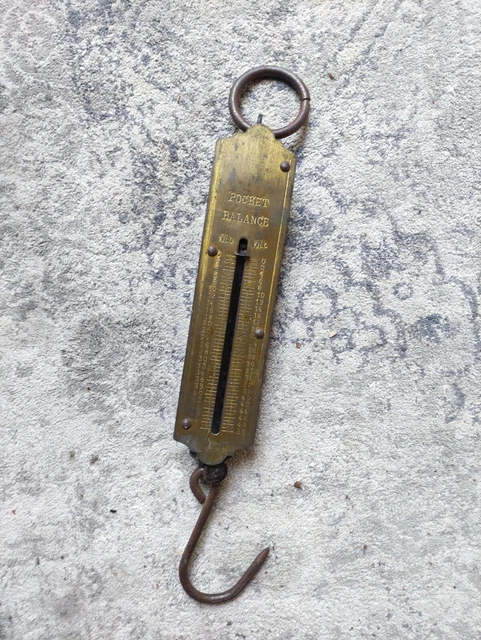 POCKET BALANCE HANDWAAGE Vintage Waage Antik Hängewaage 50kg shabby chic EUR 16,99 - PicClick DE