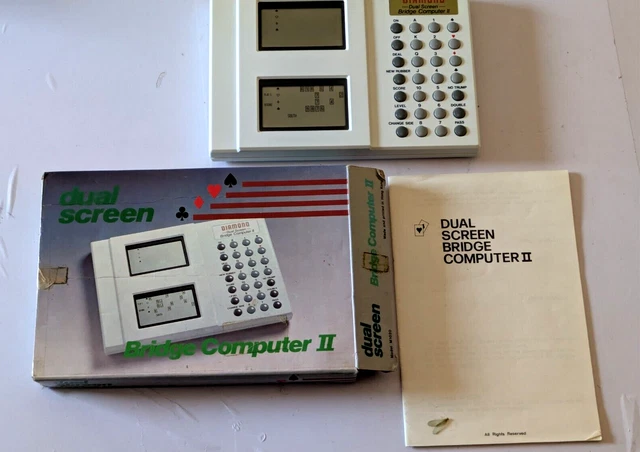 VINTAGE DIAMOND BRIDGE Computer 2 Dual Screen Boxed + Instructions ...