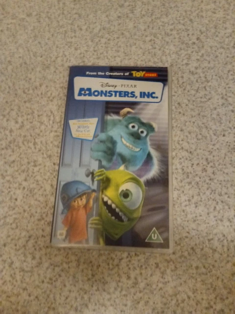 MONSTERS INC VHS PAL UK Video DISNEY PIXAR MIKE'S NEW CAR SHORT 2001 2 ...