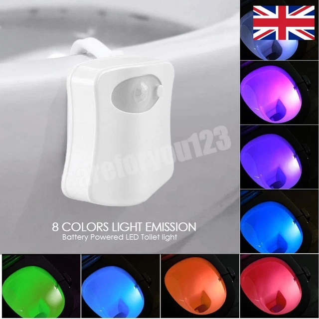 LUMINARIA TOILET HANGING Backlight Smart Battery Powered WC LED Seat ...