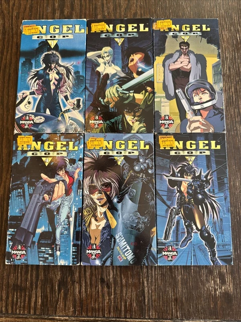 VINTAGE MANGA VIDEO Angel Cop VHS Tape Set Vol. 1 2 3 4 5 6 English ...